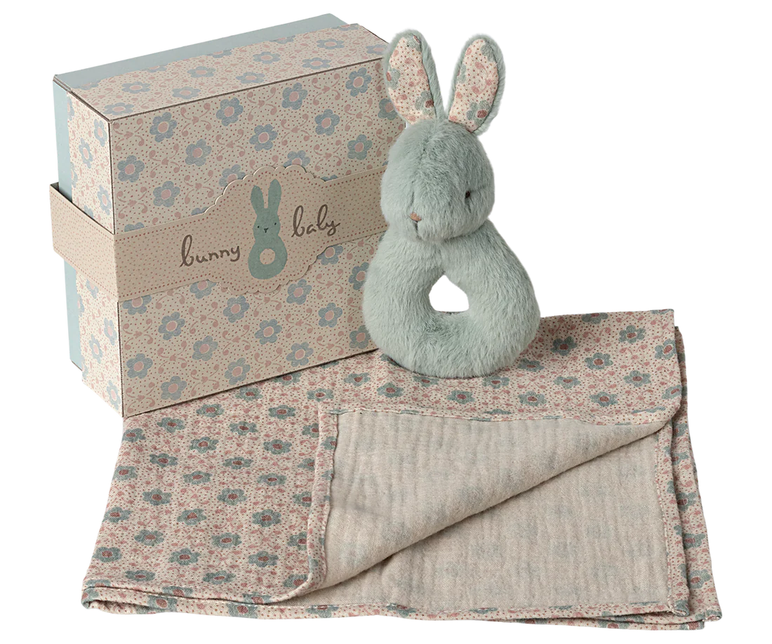 Rabbit Rattle Set - Mint – STUDIO DEN