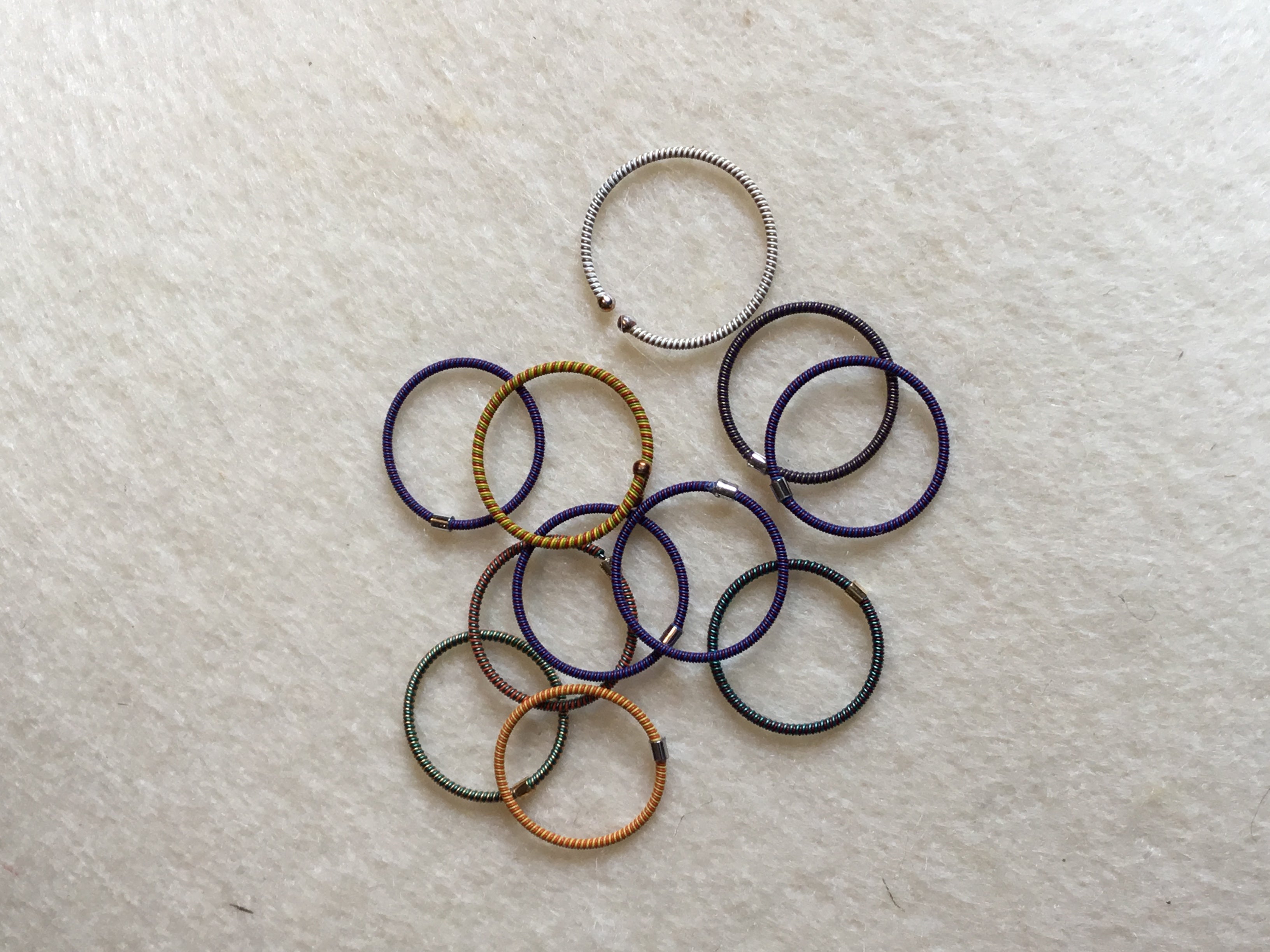 Stacking Colored Coil Rings – STUDIO DEN